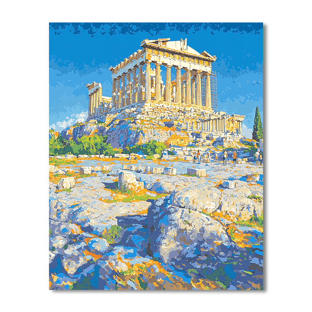 Acropolis of Athens - DIY Painting By Numbers Kit – Artistry Rack