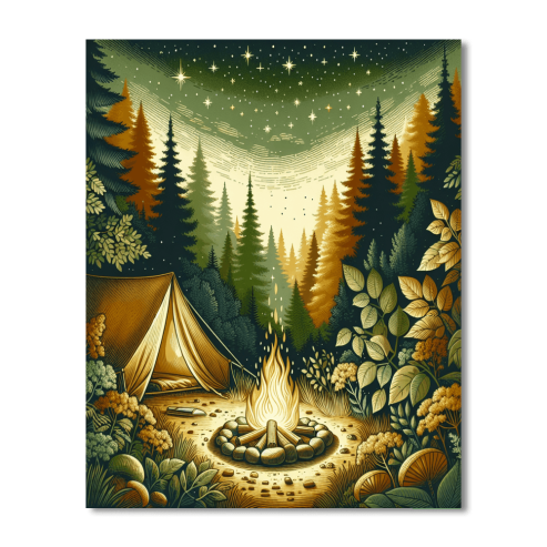 Adventurous Camping Escapes - DIY Painting By Numbers Kit – Artistry Rack