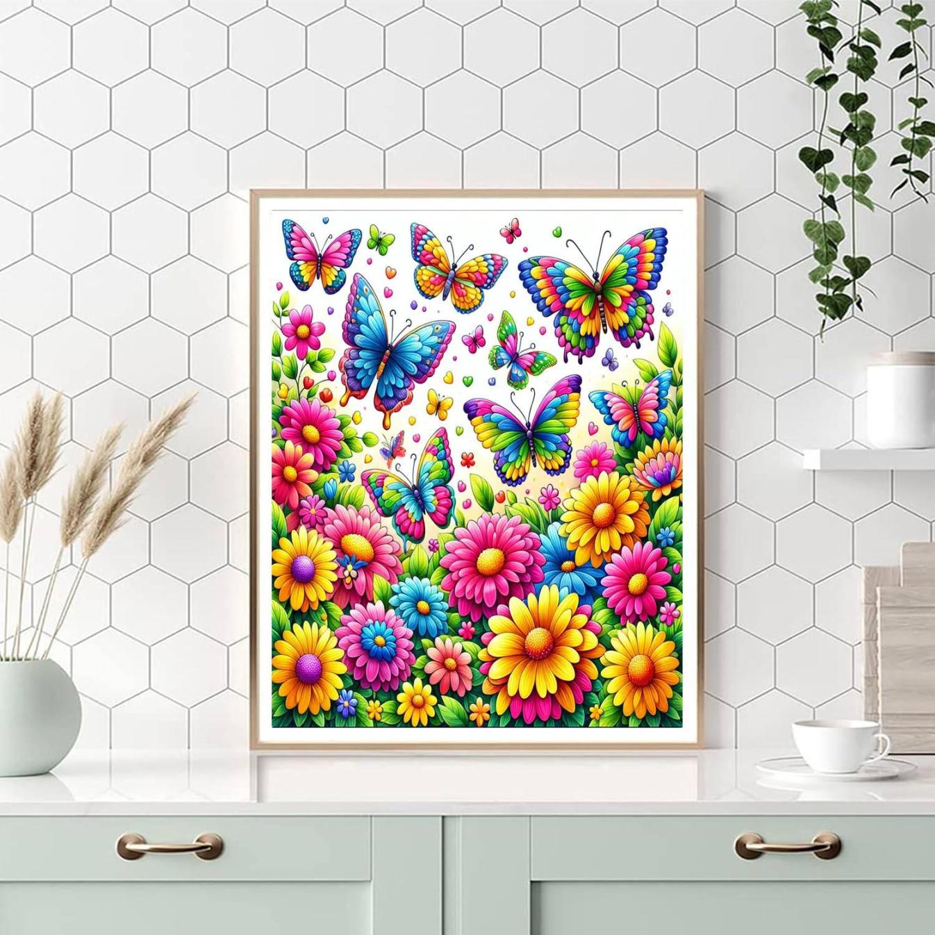 Colorful Butterfly Symphony - DIY Painting By Numbers Kit – Artistry Rack