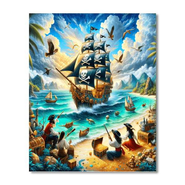 Adventurous Pirate Treasure Hunt - DIY Painting By Numbers Kit ...