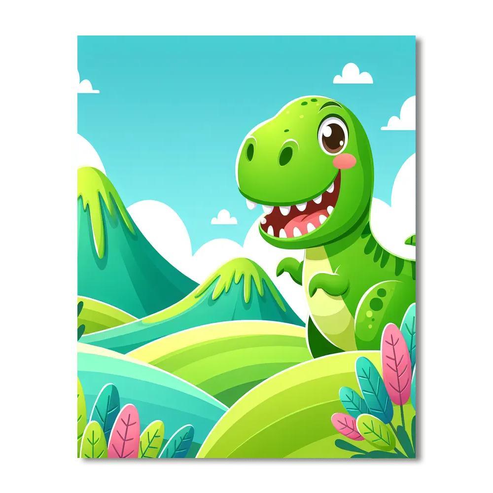 Joyful T-Rex - DIY Painting By Numbers Kit – Artistry Rack
