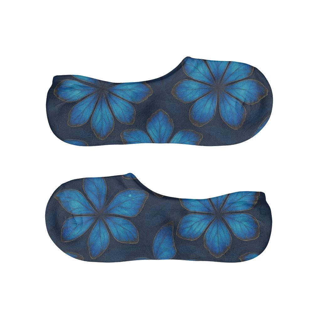 Iridescent Blue Morph Mosaic No-Show Socks – Sockz