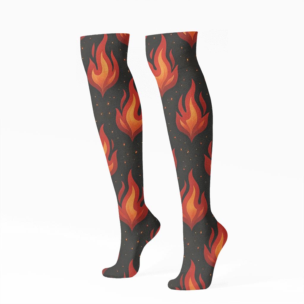 Blazing Tongue Tessellation Knee-High Socks – Sockz