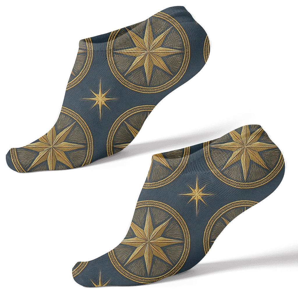 Guiding Star of Bethlehem Medallion Grid Ankle Length Socks – Sockz