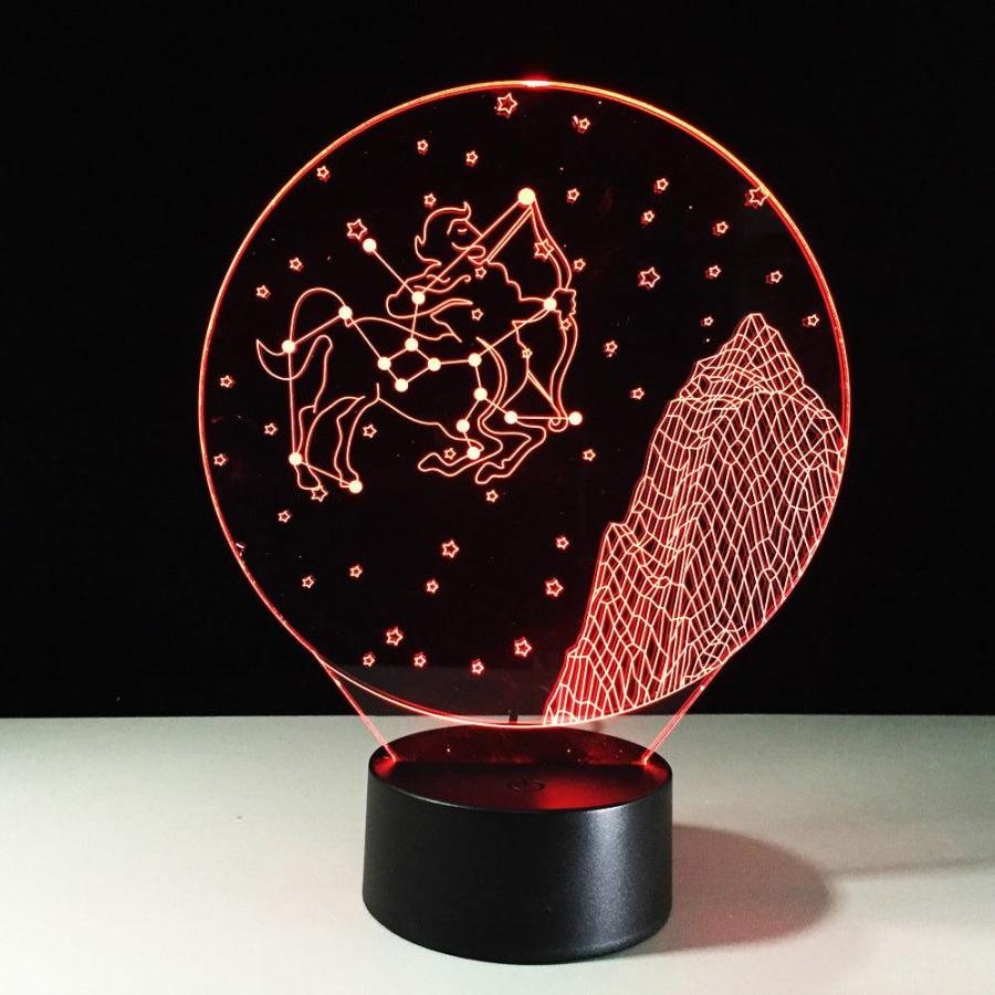 Horoscope – Zodiac LED Night Lights for Astrology Fans – 3D Optical Lamp