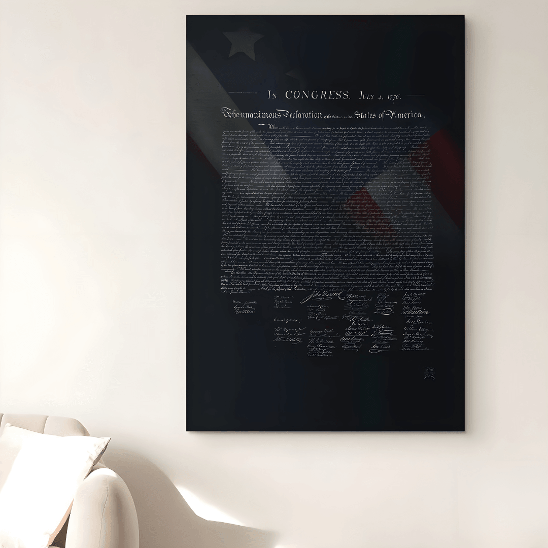 Historic Declaration of Independence Wall Art – Original Frame