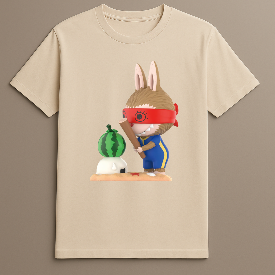 Labubu Watermelon Graphic T-Shirt From Fruit Monster Series – Vacay Outfit