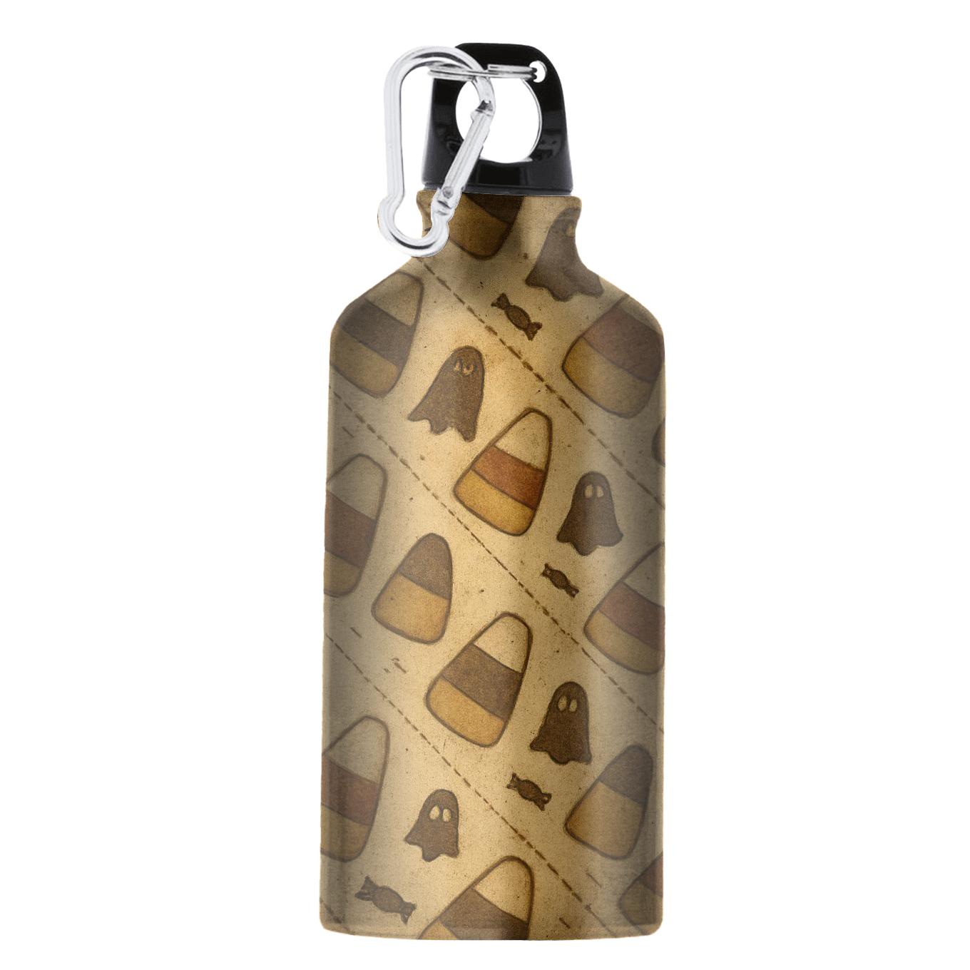 Candy Corn Diagonal Array on Parchment Sepia Sports Bottle – Chuakoo