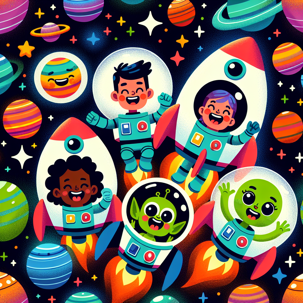 Playful Space Pals 5D DIY Paint By Diamond Kit – Original Paint By Diamond