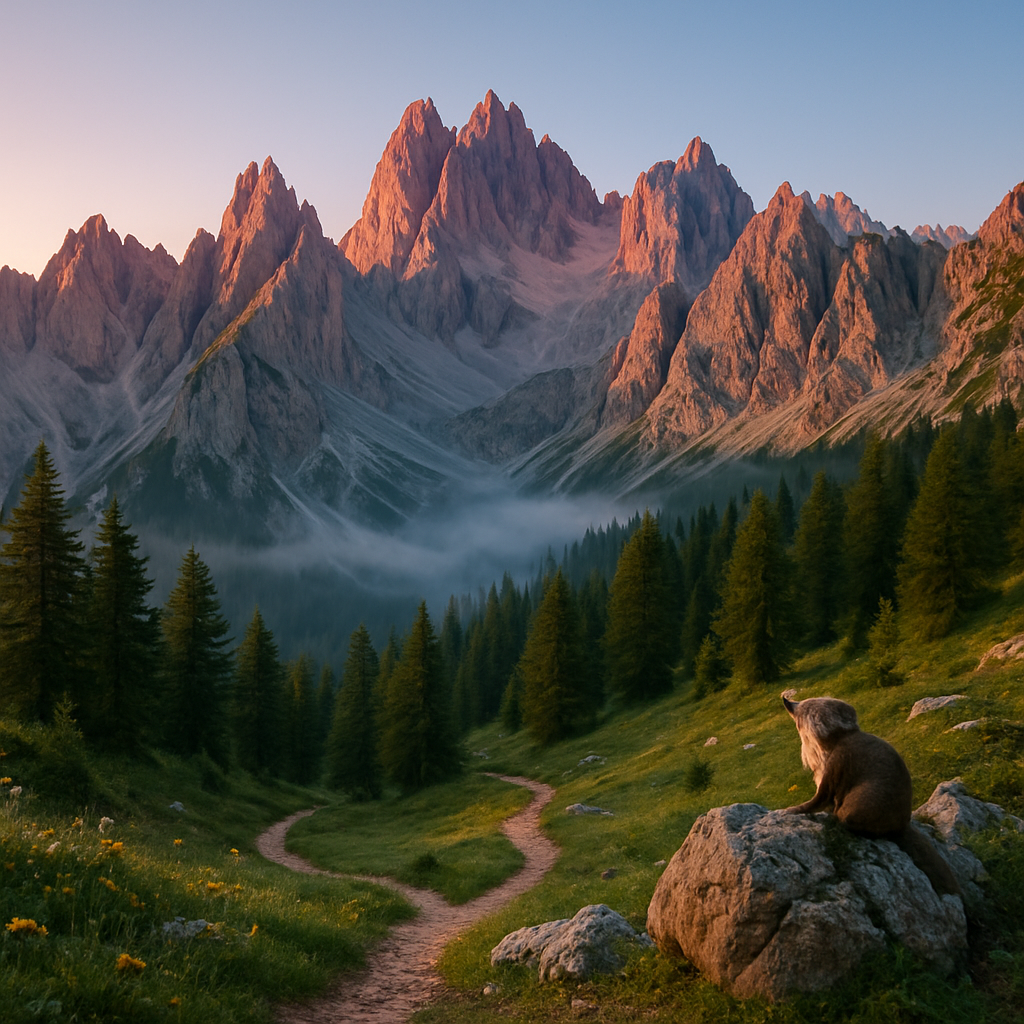 Tranquil Dawn in the Dolomite Mountains 5D DIY Paint By Diamond Kit ...