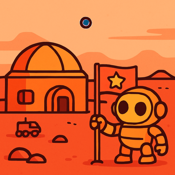 Mars Adventure with Friendly Robot 5D DIY Paint By Diamond Kit ...