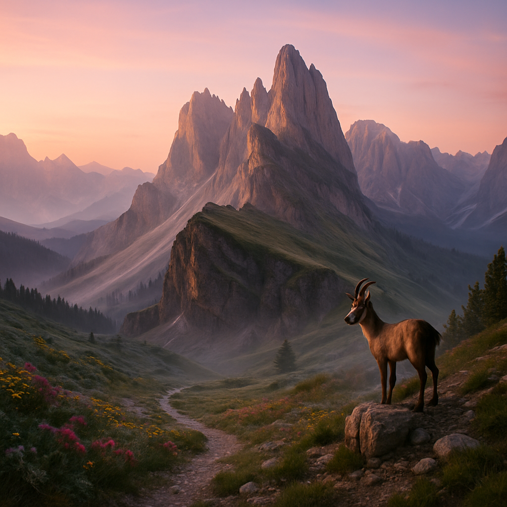Tranquil Dawn on Majestic Dolomites 5D DIY Paint By Diamond Kit ...