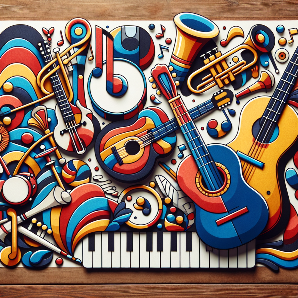 Artistic Music Instruments 5D DIY Paint By Diamond Kit – Original Paint ...