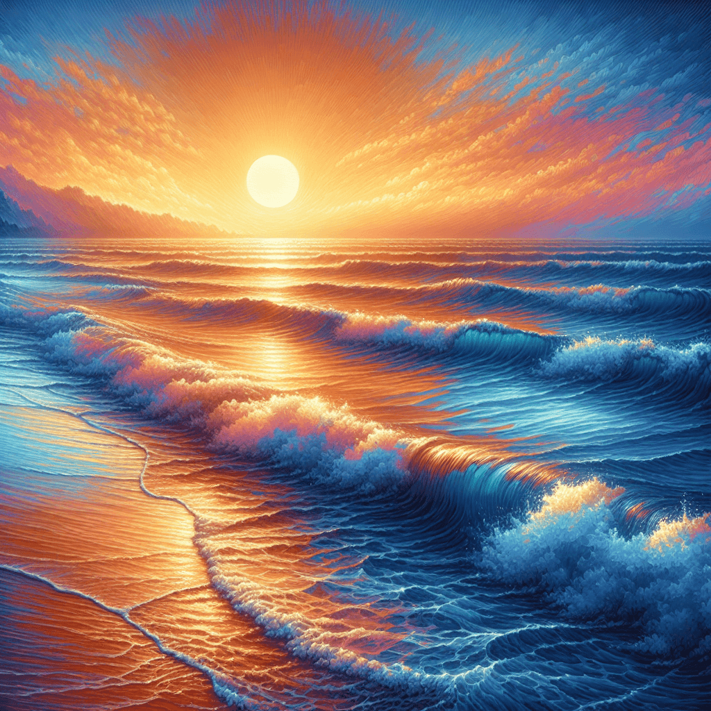 Glorious Ocean Sunrise 5D DIY Paint By Diamond Kit – Original Paint By ...