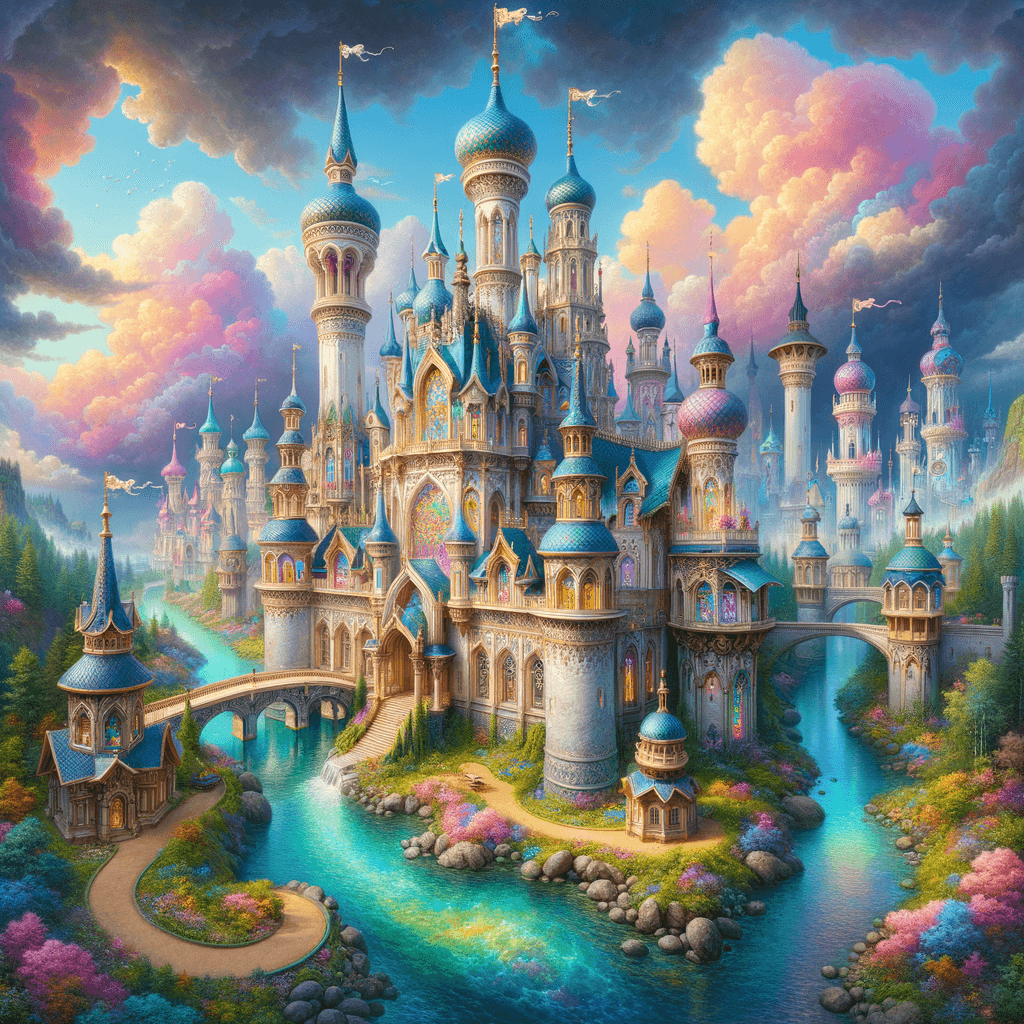 Fantasy Fairytale Castle 5D DIY Paint By Diamond Kit – Original Paint ...