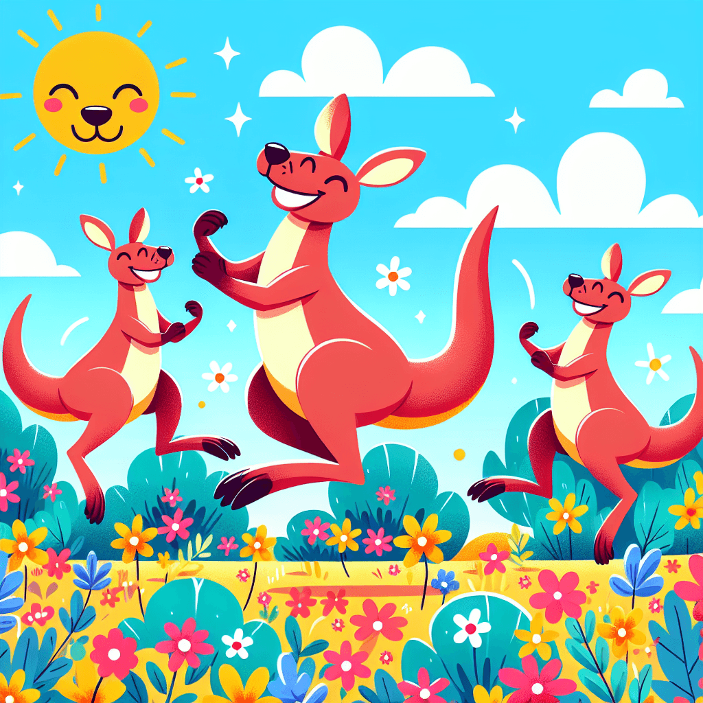 Jumping Kangaroos 5D DIY Paint By Diamond Kit – Original Paint By Diamond