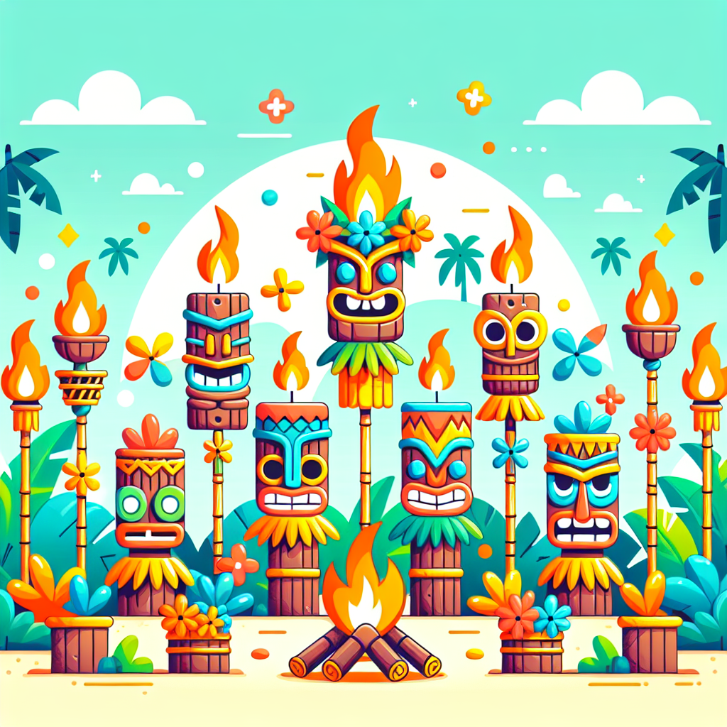 Tropical Island Tiki Party 5D DIY Paint By Diamond Kit – Original Paint ...