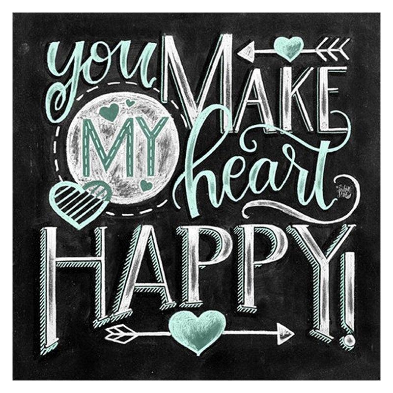 Love Make Heart Happy 5D DIY Paint By Diamond Kit – Original Paint By ...
