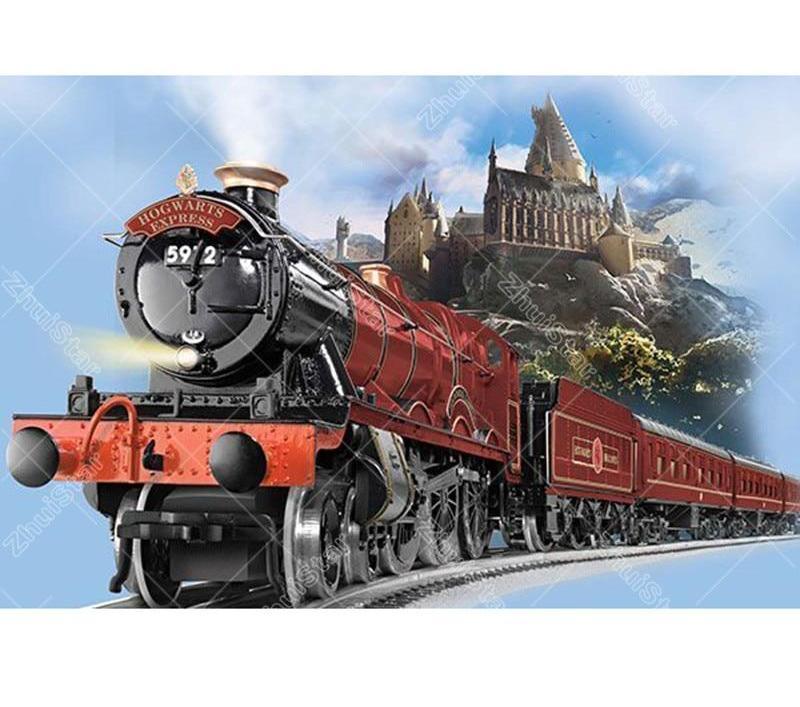 Red Train 5D DIY Paint By Diamond Kit – Original Paint By Diamond