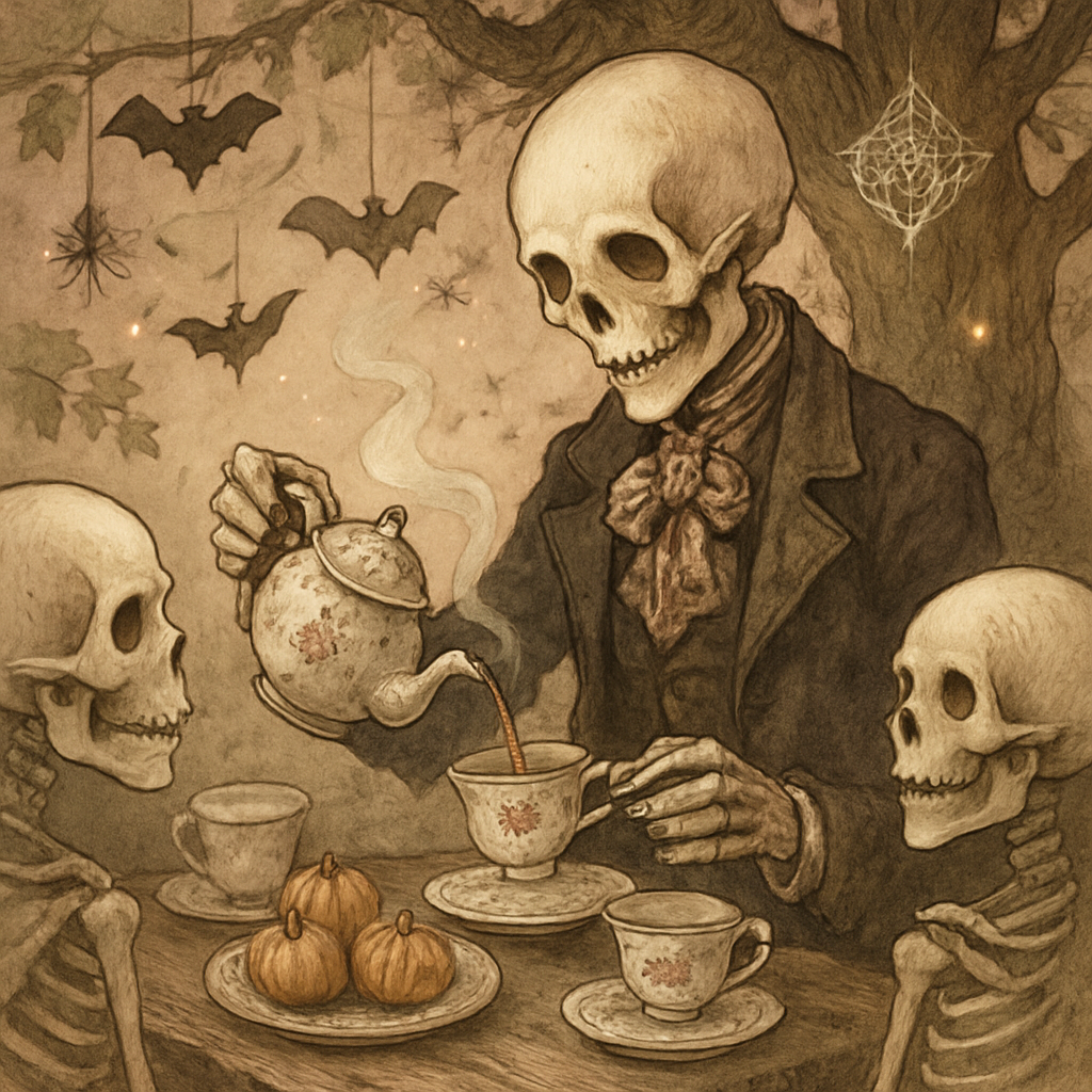 Skeleton Tea Party at Twilight 5D DIY Paint By Diamond Kit – Original ...