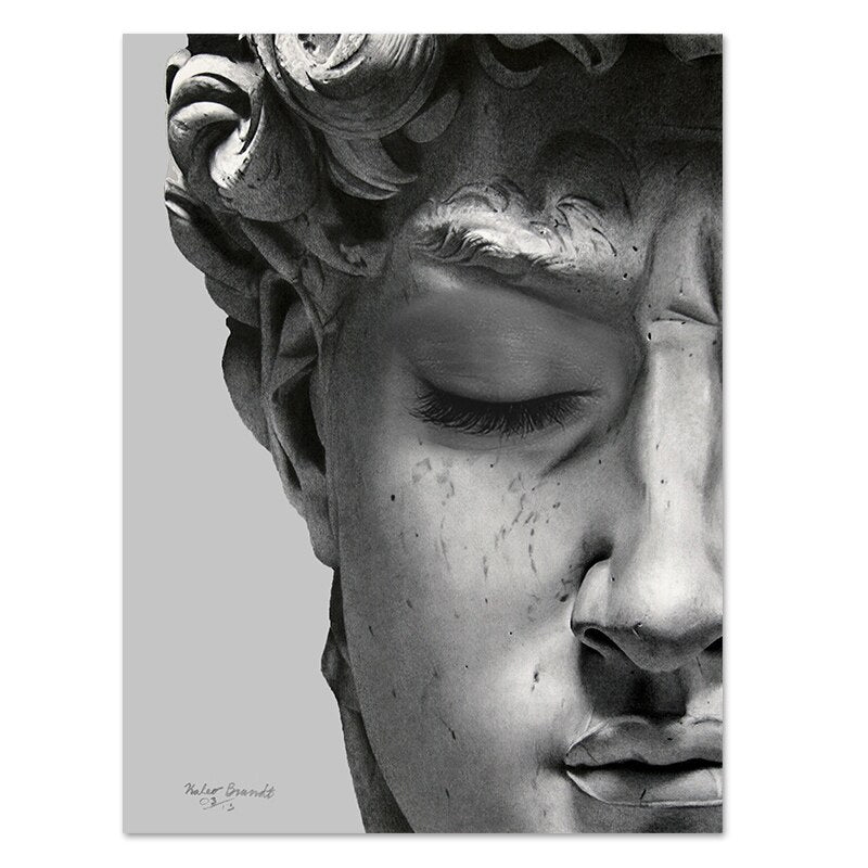 plaster face wall art