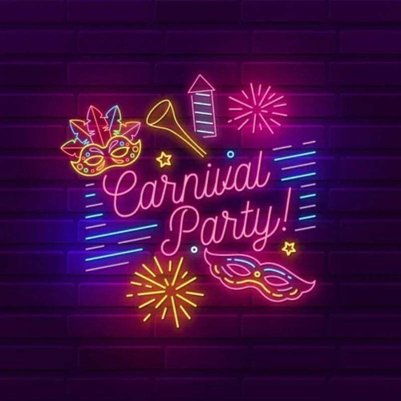 Carnival Party Neon Sign – Personalized Mirror