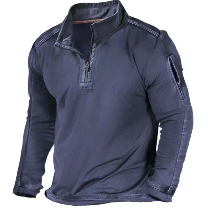 Men's Half Zip Collar T-Shirt – Shirts In Style