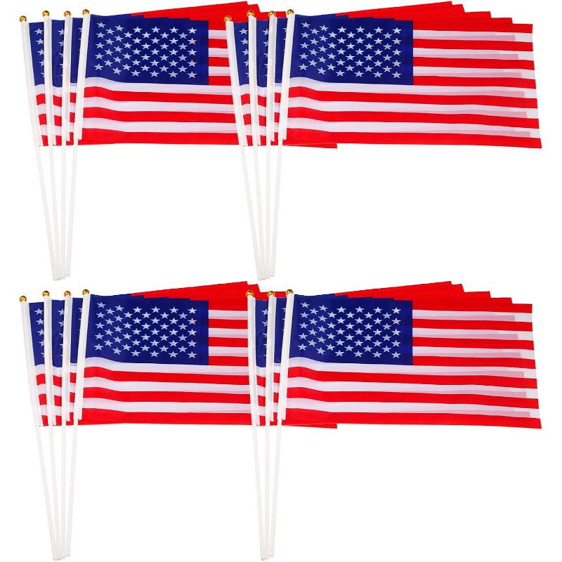 Mini Outdoor Flags Set – Handheld Polyester Flags with Stick Handles ...