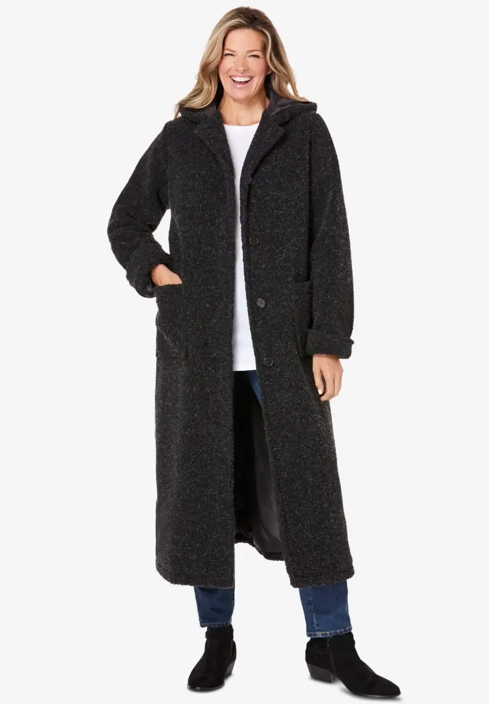 Long Hooded Berber Fleece Coat – US BEST SALE