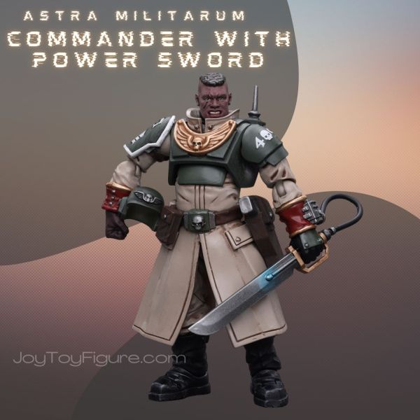 JoyToy WH40K Astra Militarum Cadian Command Squad Commander with Power ...