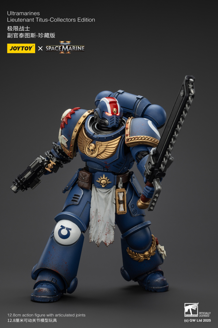JoyToy WH40K Ultramarines Space Marine 2 Lieutenant Titus Collectors E ...