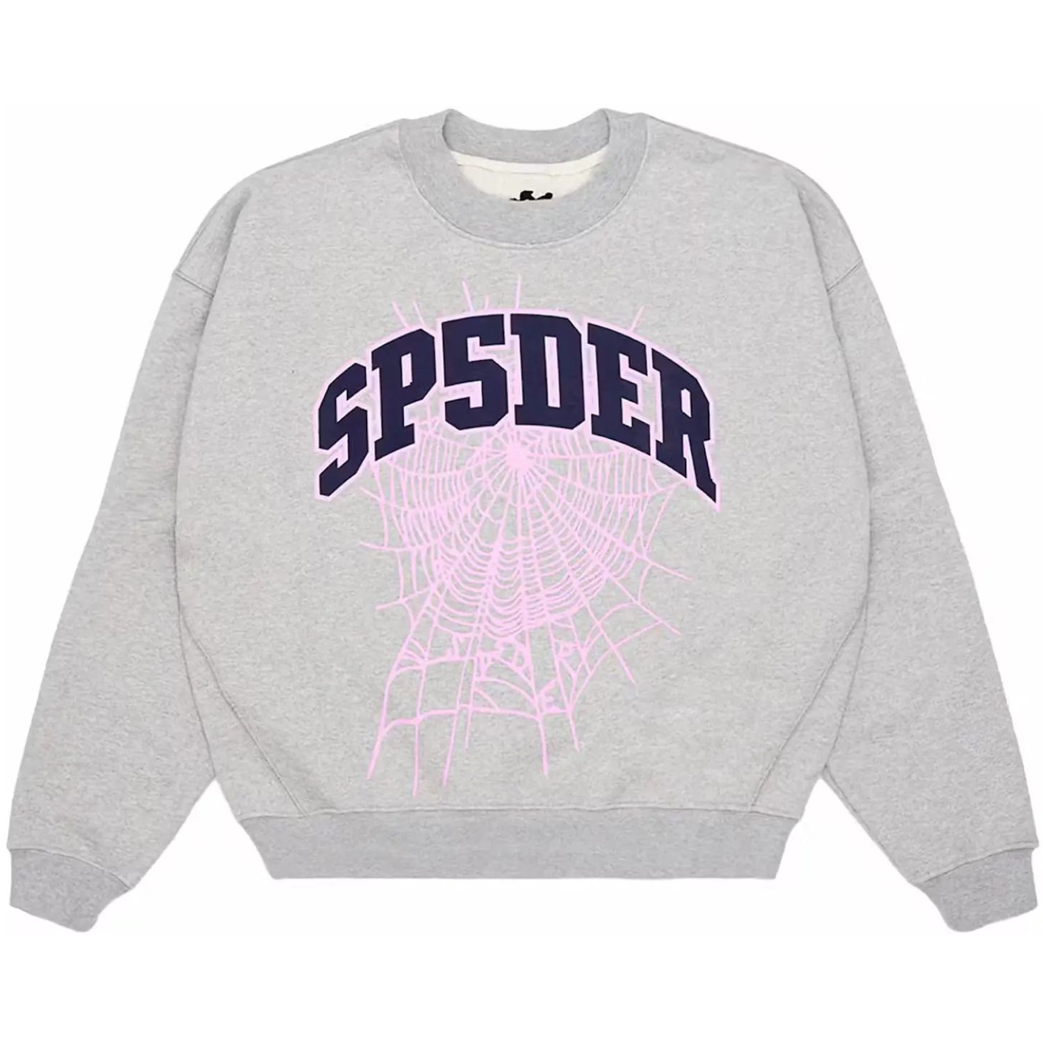 Sp5der Varsity Web Crewneck Heather Grey – Spider Hoodie - Official ...