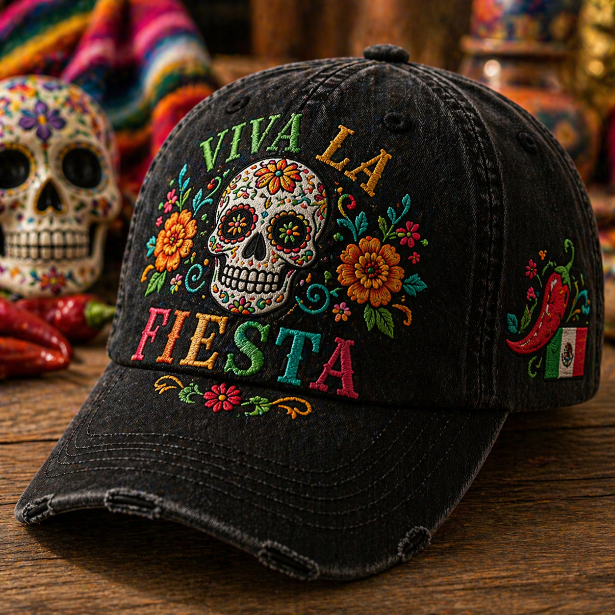 🧢 Viva La Fiesta Cap 🌈💀🇲🇽 Eapinso
