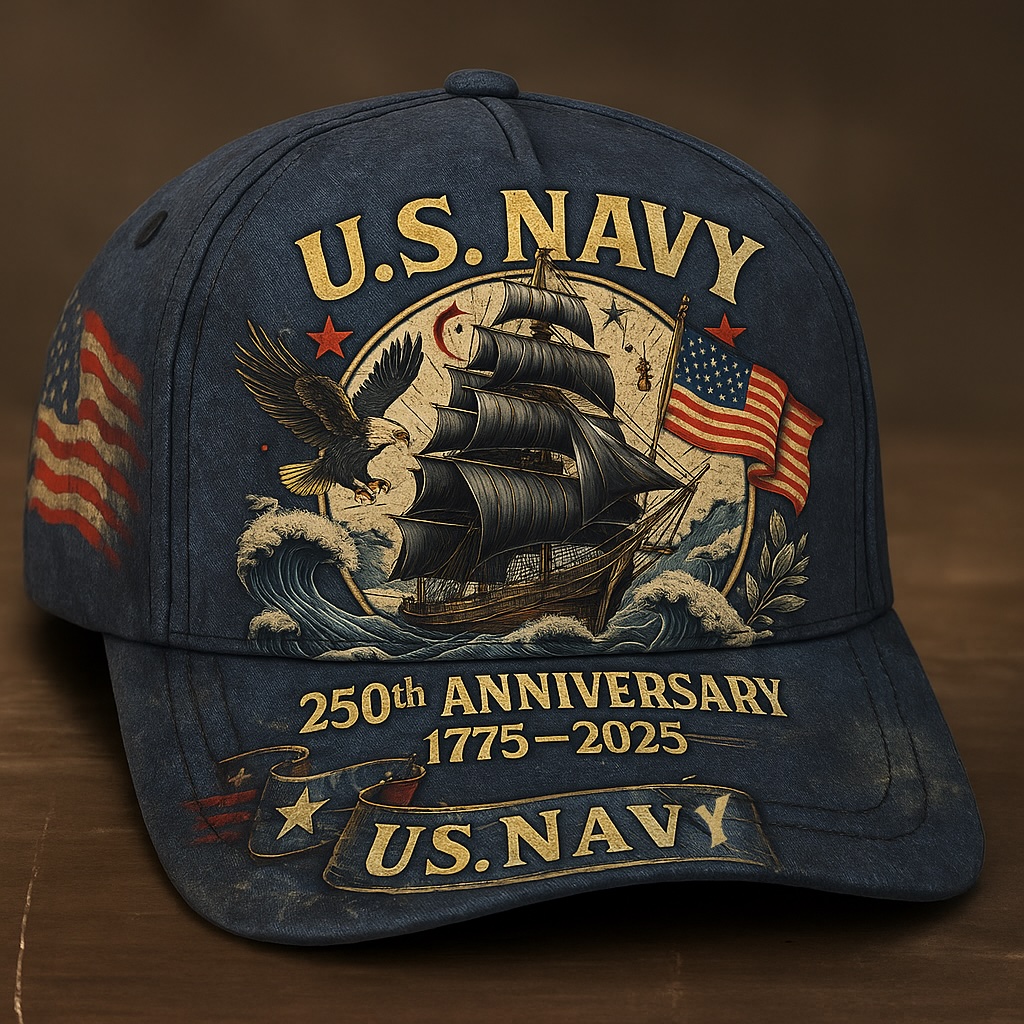 U.S. Navy 250th Anniversary Cap – 1775 to 2025 Legacy Edition – ZUBLO