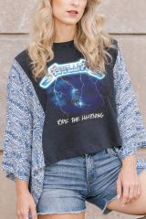 Ride The Lightning Band Logo Print Tee (No Patch)