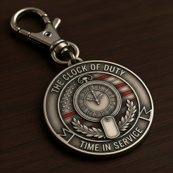 “The Clock of Duty・Time in Service” Military Commemorative Keychain ...