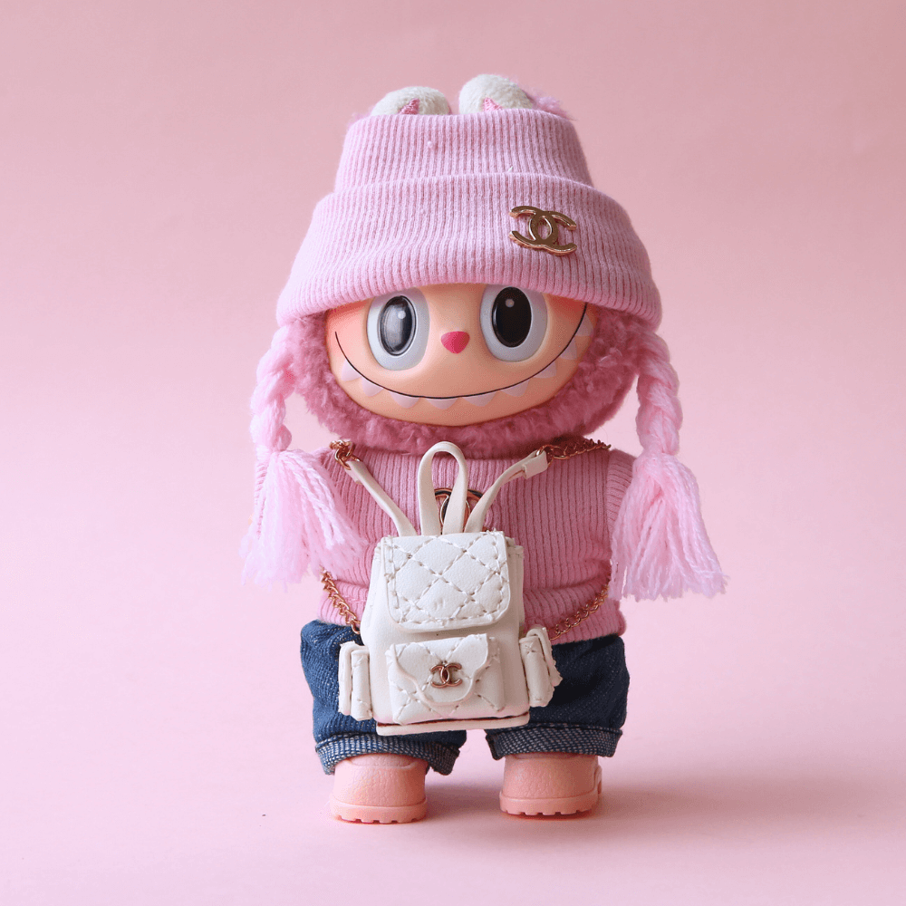 Cute Chanel Outfit (6-Piece Set) for Labubu