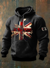 Men's British Flag Vintage Hooded Sweatshirt – faithoutfit-uk