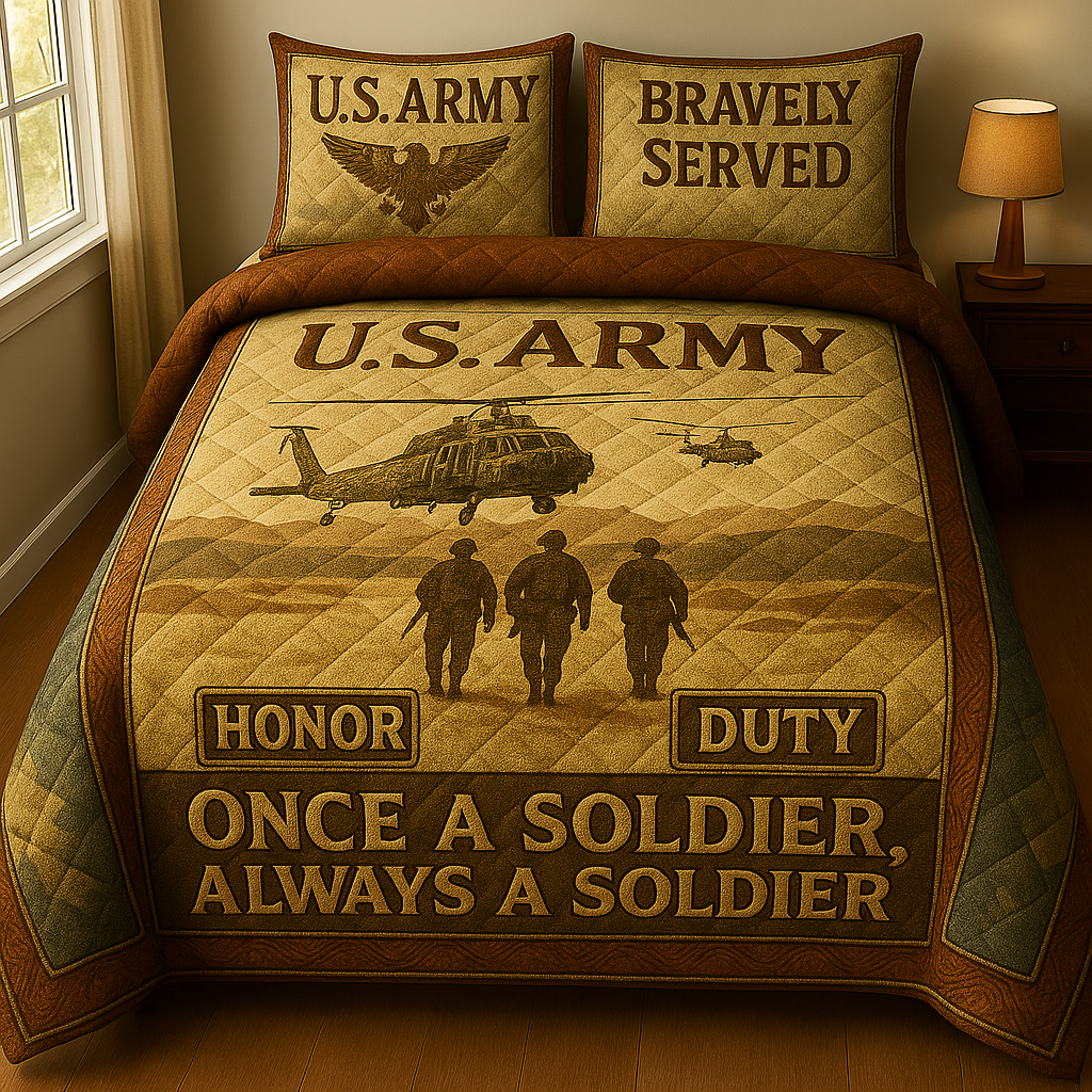 U.S. ARMY VETERAN BEDDING SET – “HONOR & DUTY” 🔥 – brightmica