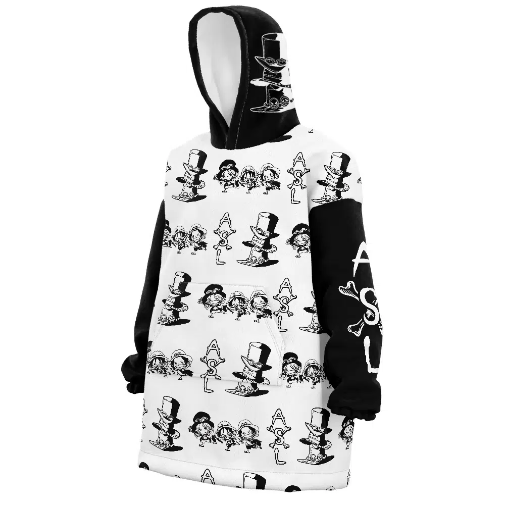 Ace Sabo Luffy One Piece Snug Oversized Blanket Hoodie – HeavenForFans