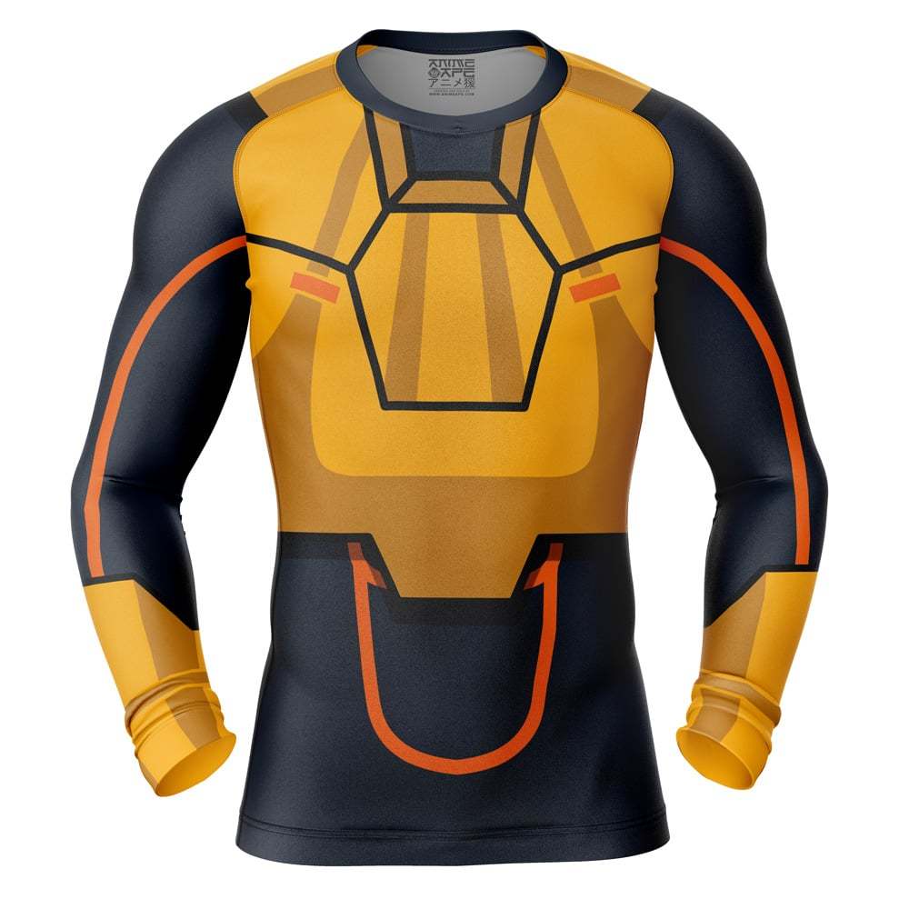 Black Samson Mech Suit Invincible Long Sleeve Rash Guard Compression S ...