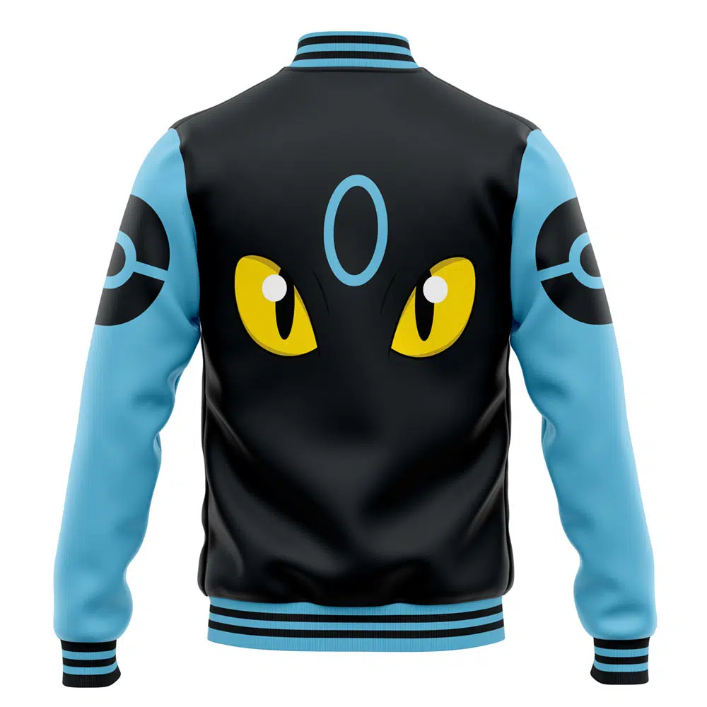 Shiny Umbreon Face Pokemon Varsity Jacket – HeavenForFans