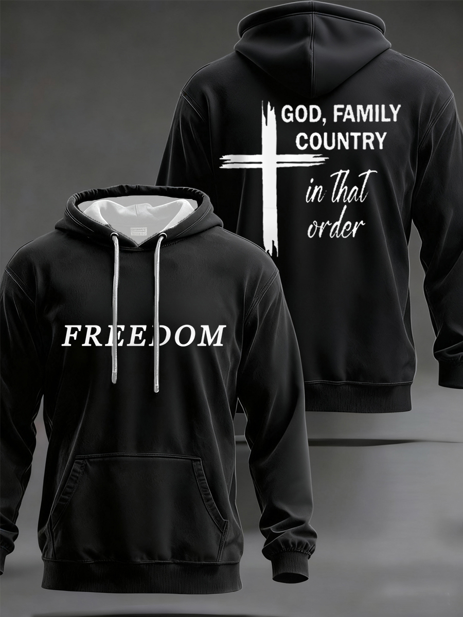 Men's God, Family, Country Freedom Print Hoodie – tpusaofficialshop