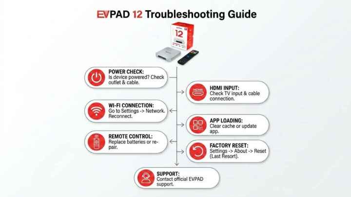 EVPAD TV Box Not Working? Fix Common Errors, App Issues, and Setup ...