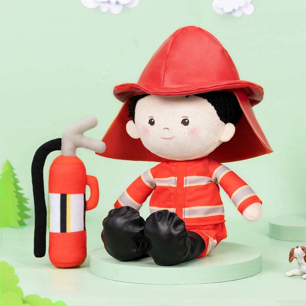 Personalized Firemen Firefighter Plush Baby Boy Doll, Baby's first doll ...