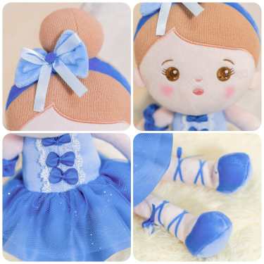 Baby's 1st soft doll, Personalized name for girls, blue, ballerina for ...