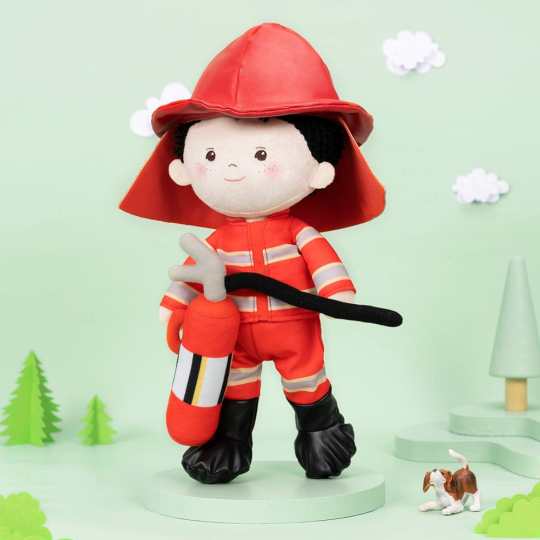 Personalized Firemen Firefighter Plush Baby Boy Doll, Baby's first doll ...