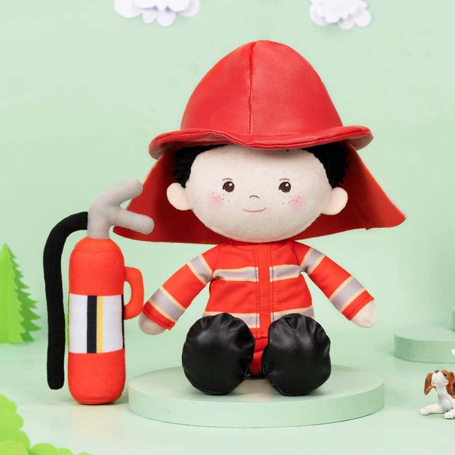 Personalized Firemen Firefighter Plush Baby Boy Doll, Baby's first doll ...