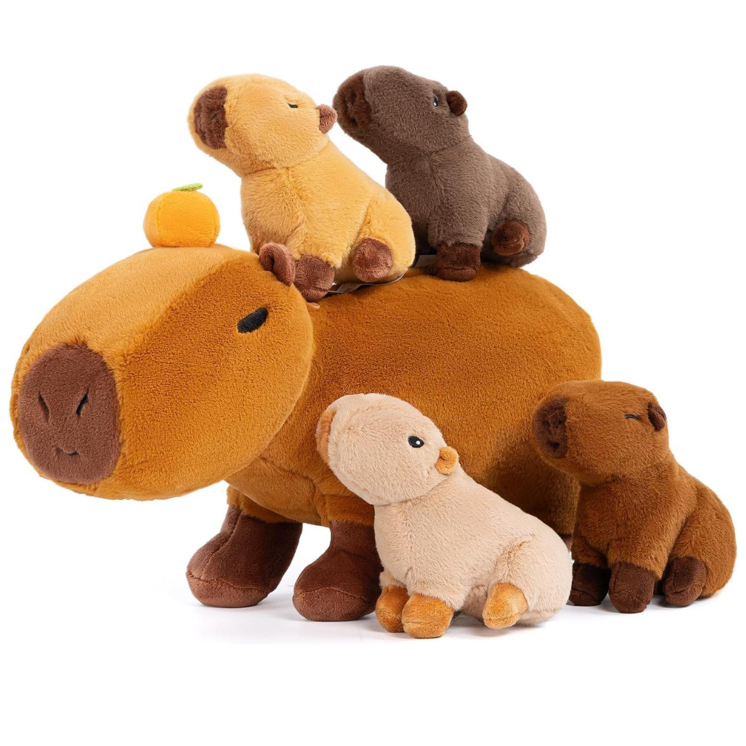 Ouozzz Animals Family Toy Set with Babies For Kids Gift Set Plush Toy ...