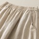 AuraLinen Summer Daily Solid Color Elastic Waistband Design Women's ...